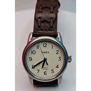 Timex | Accessories | Timex Mens Easy Reader Quartz Indiglo Watch Brown ...